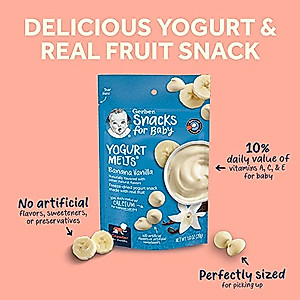 Gerber Snacks for Baby Variety Pack, Yogurt Melts, Puffs and Lil Crunchies (Set of 9)
