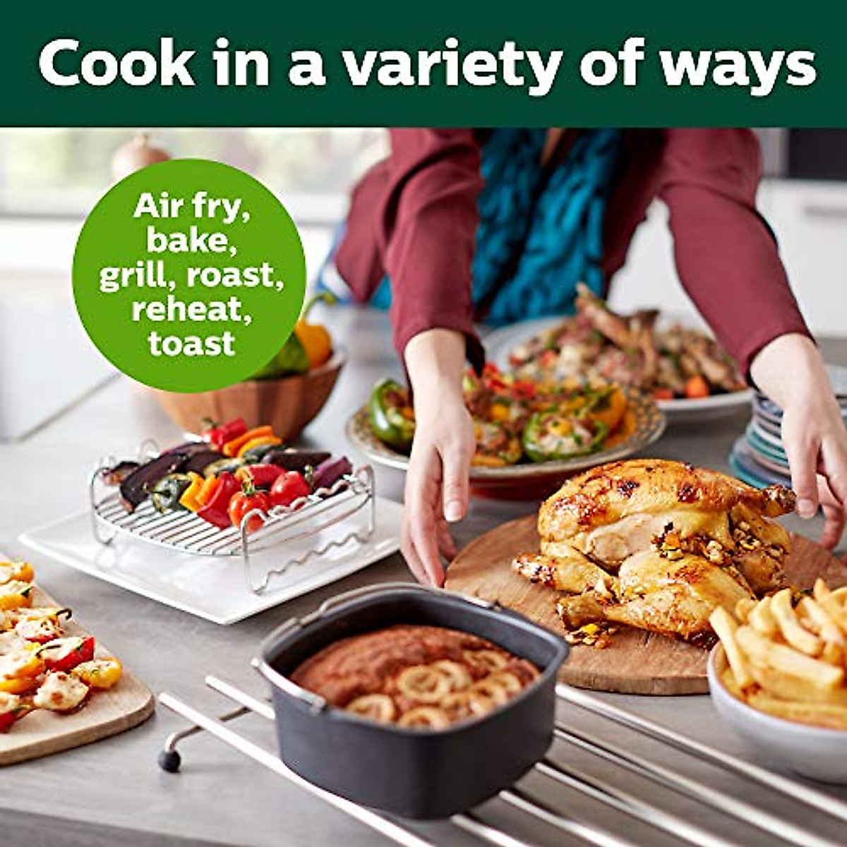 Philips Premium Airfryer XXL with Fat Removal Technology, Black, HD9630/98