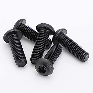 NGe M6x8mm Button Head Socket Cap Screws,Alloy Steel, Fully Threaded,Allen Hex Drive(M6x8,50Pcs)