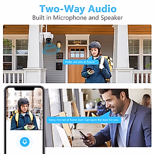 SV3C WiFi Security IP Camera Outdoor, Auto Tracking 1080P PTZ Pan Tilt Home Dome Cameras Support Floodlight Color Night Vision, ONVIF, Humanoid Detect, 2-way Audio, FTP, Cloud&Max 128G SD Card Storage