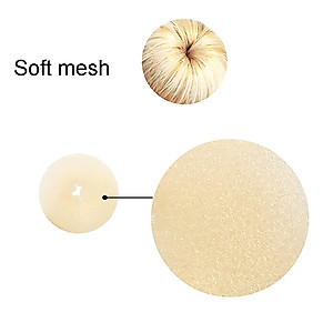 Hair Bun Maker,Donut Bun Maker Ring Style Hair bun maker set with 18 Bobby Pins &10 Elastic hair tie bands&8 Bun For Chignon Hair Styles (2 Small 2 Medium 2 Large 2 Extra-large) (Blonde)