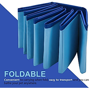 Foldable Collapsible Lizard Bathing & Cooling Swimming Pool, Durable Bath Tub, Swimming Bath Water Washer for Bearded Dragons Hedgehog Hamster & Small Animals, Bonus - Bearded Dragon Swim Float