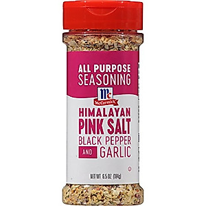 McCormick Himalayan Pink Salt with Black Pepper and Garlic All Purpose Seasoning, 6.5 oz