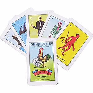 Loteria Authentic Mexican Game, Bingo Game with Colorful Illustrated Cards, Don Clemente Brand (10 Tablas Jumbo (10 Boards Jumbo))