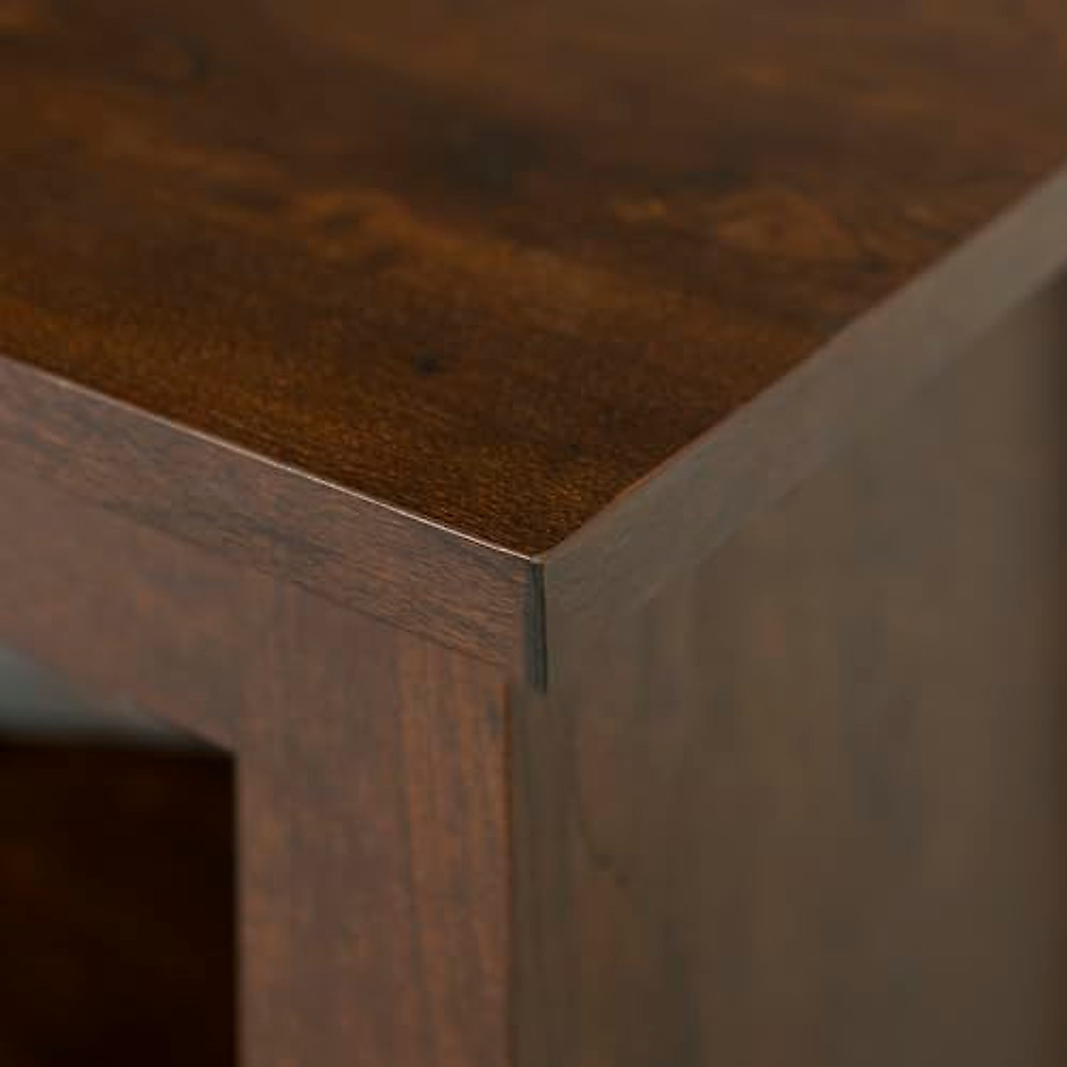 Walker Edison Wren Classic Brown TV Media Console Entertainment Center for 80 Inch Television with Storage Cubby, 70 Inch