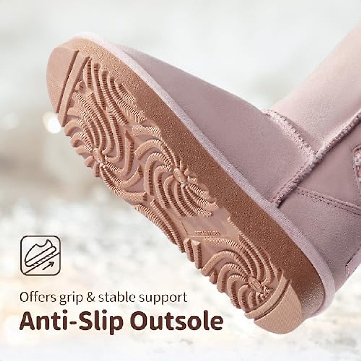 DREAM PAIRS Girls Boys Winter Boots Faux Fur Lined Mid Calf Kids Snow Tall Shoes for Little Kid/Big Kid,Size 1 Little Kid,Pink,Sweaty-Buckle-K