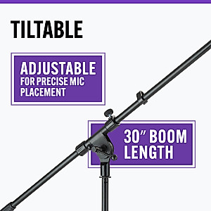 OnStage MS7701B Tripod Microphone Boom Stand