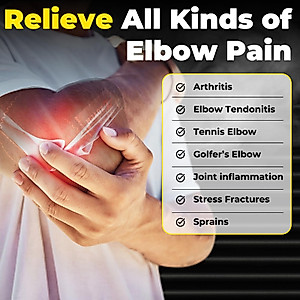 ZOYER Elbow Brace for Tendonitis and Tennis Elbow for Women and Men, Adjustable Elbow Support with Customized Pressure, Suitable for Pain Relief, Sports Injury Recovery, Sprains, Strains, Arthritis