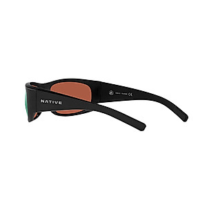 Native Men's XD9030 Versa SV Polarized Rectangular Sunglasses, Matte Black/Green Reflex, 62mm