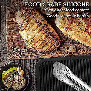 Ardanlingke 9" x 12" Silicone Trivets Mats, Heat Resistant Hot Pads for Kitchen Counter, Spoon Rest, Hot Pads, Large Coasters, Multi-Purpose Drying Trivet Mat (2 Pack, Black)