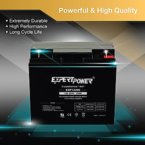 ExpertPower 12 Volt 20 Ah EXP12200 Rechargeable SLA Battery