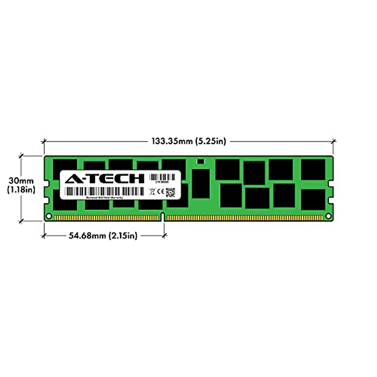A-Tech 32GB Kit (2x16GB) DDR3/DDR3L 1600MHz PC3L-12800R ECC RDIMM 2Rx4 Dual Rank 1.35V Registered DIMM 240-Pin Server RAM Memory Upgrade Modules (A-Tech Enterprise Series)