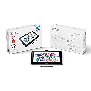 Wacom DTC133W0A One Digital Drawing Tablet + 13.3" Screen (Renewed) Bundle with 1 YR CPS Enhanced Protection Pack