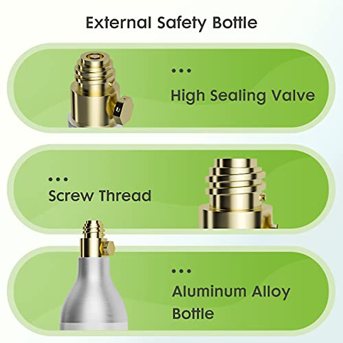 60L Co2 Carbonator Compatible with Sparkling Water Maker, 60L co2 Cylinder, Soda co2 Cartridges, 14.5oz, Set of