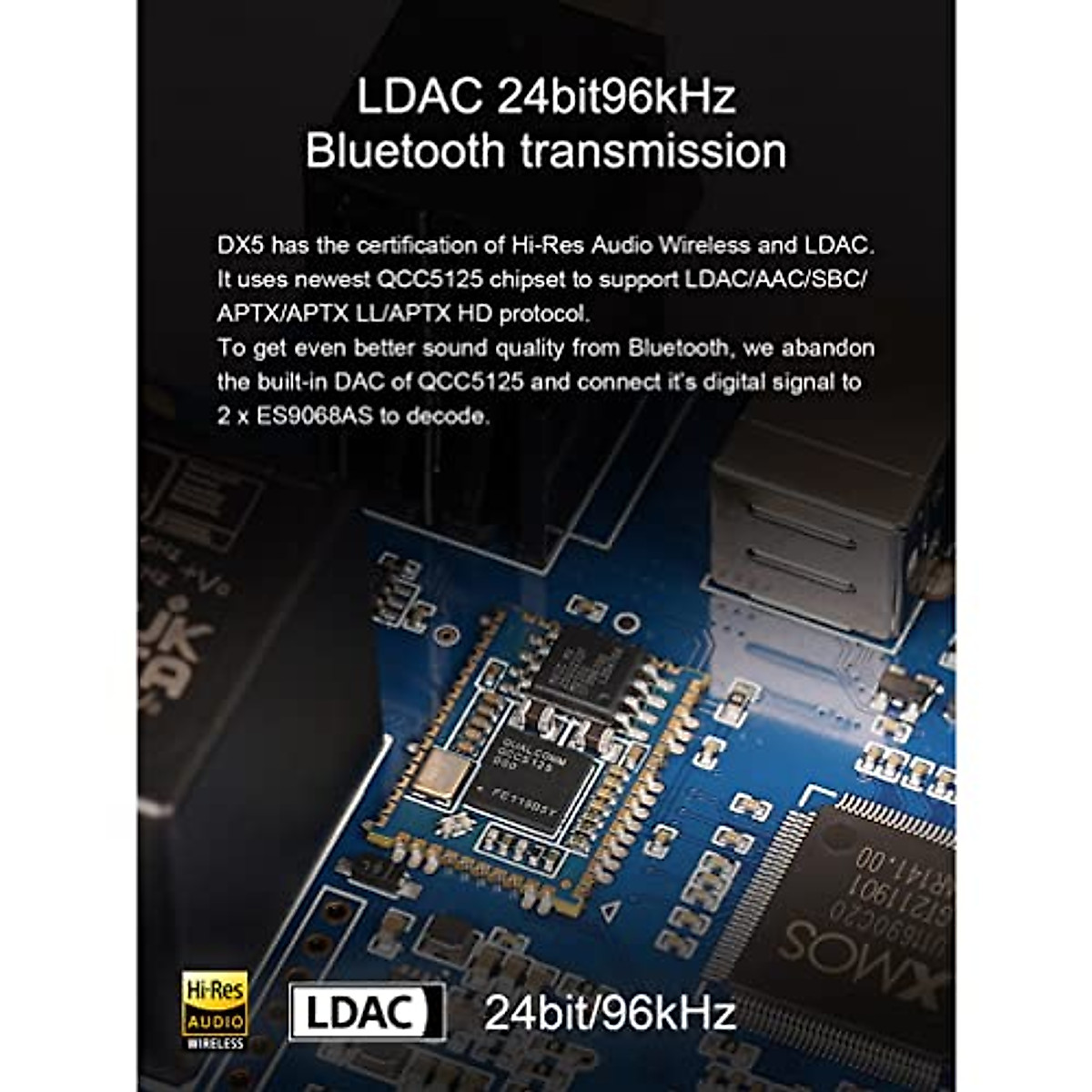 Topping DX5 MQA DAC Headphone Amp USB/Optical/Coaxial Full MQA Decoding DA Converter Bluetooth LDAC XLR/RCA Output 6.35mm/4-Pin XLR Headphone Output 1800mW×1800mW NFCA Headphone Amplifier (Grey)