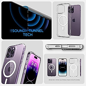 Spigen for iPhone 14 Pro Case, [Anti-Yellowing Technology] [Compatible with MagSafe] [Military Grade Drop Protection] Ultra Hybrid (MagFit) Phone Case for iPhone 14 Pro - White