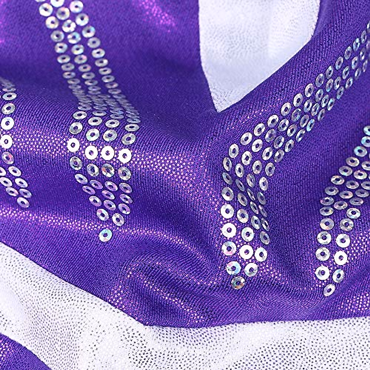 BAOHULU Leotards for Girls Gymnastics Toddler Shiny Metallic Athletic Bodysuit B230_Purple_6A