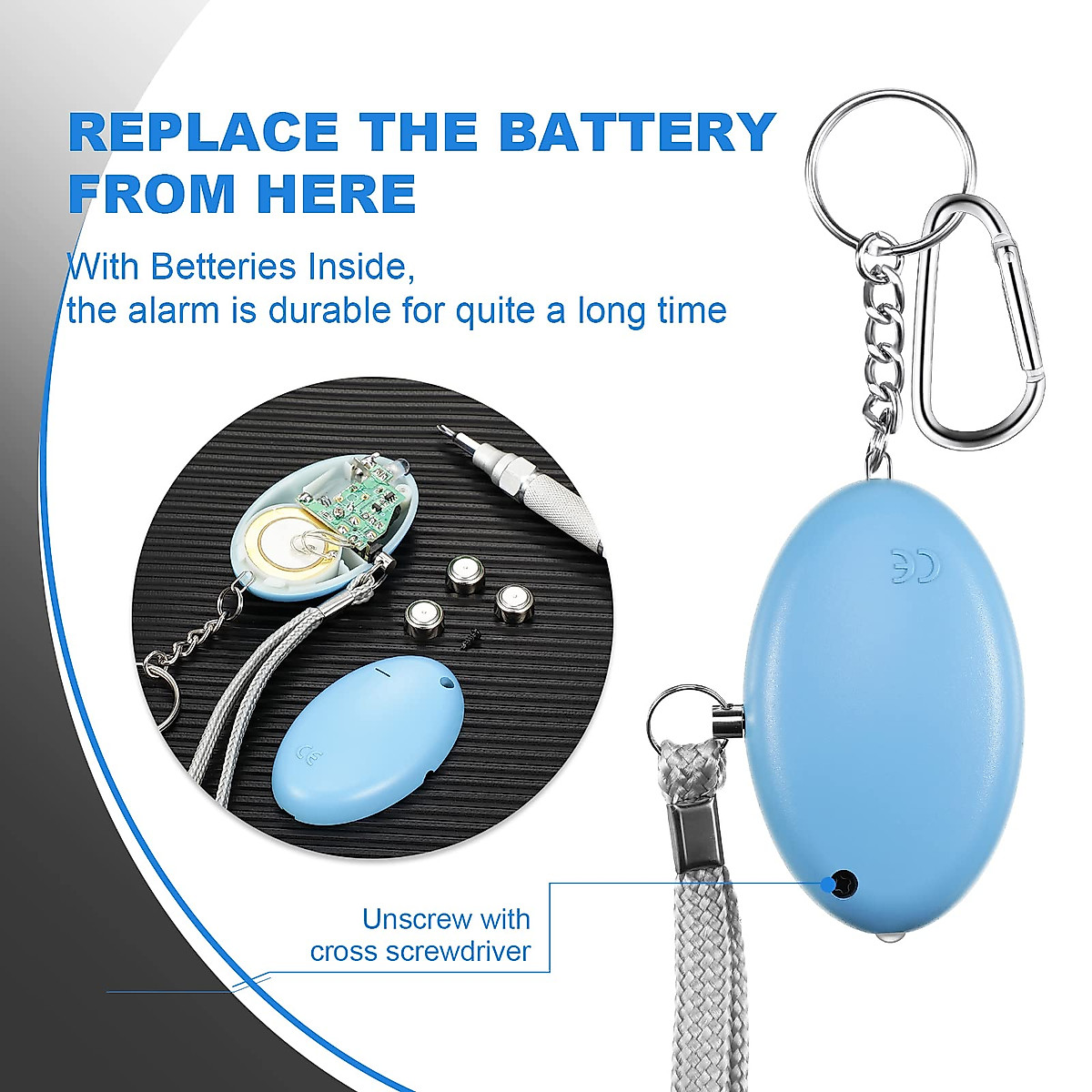 Weewooday 16 Pack Safe Sound Emergency Personal Alarm 130DB Alert Security Alarm Keychain Personal Gold, Green, Purple, Dark Red, Dark Blue, Black, Light Blue, One Size