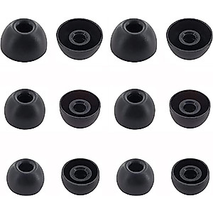JNSA 12 PCS Silicone Ear Tips Ear Cushion Ear Gel Compatible with Beats Fit Pro Earbud Headphones, 3 Size 6 Pairs Eartips Replacement for Beats Fit Pro, Black (BFPSilicone6)