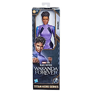 Spider-Man Marvel Studios' Black Panther: Wakanda Forever Titan Hero Series Shuri Toy, 12-Inch-Scale Action Figure, Marvel Toys Kids Ages 4 and Up