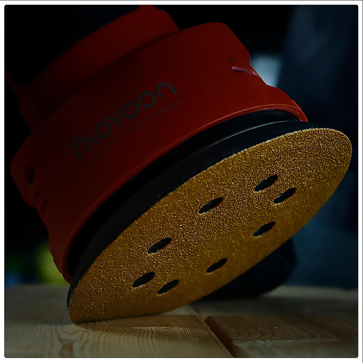 Faoyoon 5 Inch Sanding Discs Hook and Loop | 60/80/120/220/320 Grit Sandpaper Assortment | Orbital Sander Pads | Sand Paper for Automotive and Woodworking | 50 Pack