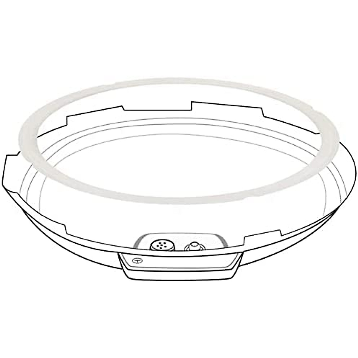 Original Sealing Ring Compatible with Crock-Pot Quart and 6 Quart Pressure Cooker Replacement Gasket for Crock Pot 6 Qt Silicone Seal Ring - 2 Packs