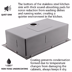 33 Inch Drop in Kitchen Sink, Jshozzy 33 x 19 Kitchen Sink Drop in 16 Gauge Stainless Steel Kitchen Sink Top Mount Single Bowl Deep Kitchen Sink with Drain Strainer