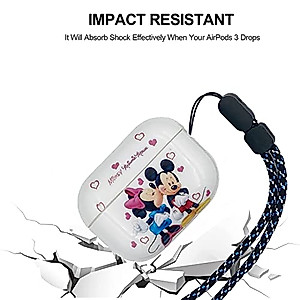 Case for Airpod Pro 2nd Generation Personalise Custom, Cute Mickey Minnie Airpod Pro 2 Case Cover with Lanyard, Fashion Funny Cartoon Shockproof Protective Design for Girls Women Airpod Pro 2 Case