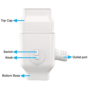 Prestantious Gutter Downspout Diverter Rainwater Diverter, Rainwater Collection System with Adjustable Valve, Fits for 2”x3”Standard Downspout, Diverts Water into Rain Barrel, 4ft. 1-1/4”Hose