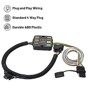 Oyviny Custom 4 Way Trailer Wiring Harness 56420 for 2019-2023 Hyundai Santa Fe/2020-2022 Palisade/2022-2024 Hyundai Santa Cruz/2022-2023 Tucson, for 2020-2022 Kia Telluride/2022-2024 Carnival