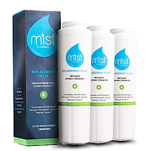 Mist UKF8001 Filter 4 Replacement for Maytag, Whirlpool Filter 4 Everydrop EDR4RXD1, 4396395, Kenmore 46-9005, RWF0900A Refrigerator Water Filter (3 Pack)