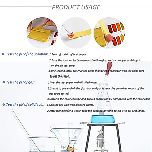 Utoolmart pH Test Paper, 320PCS Full Range 1-14 Litmus Paper pH Soap Making Testing Strips for Water Saliva Urine Soil, Drinks, 4 Packs