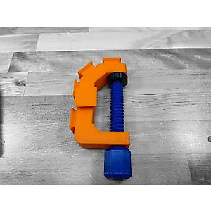 2 Lane Clamp w Start Gate (Compatible with Hot Wheels Cars and Track) (Blue/Orange)