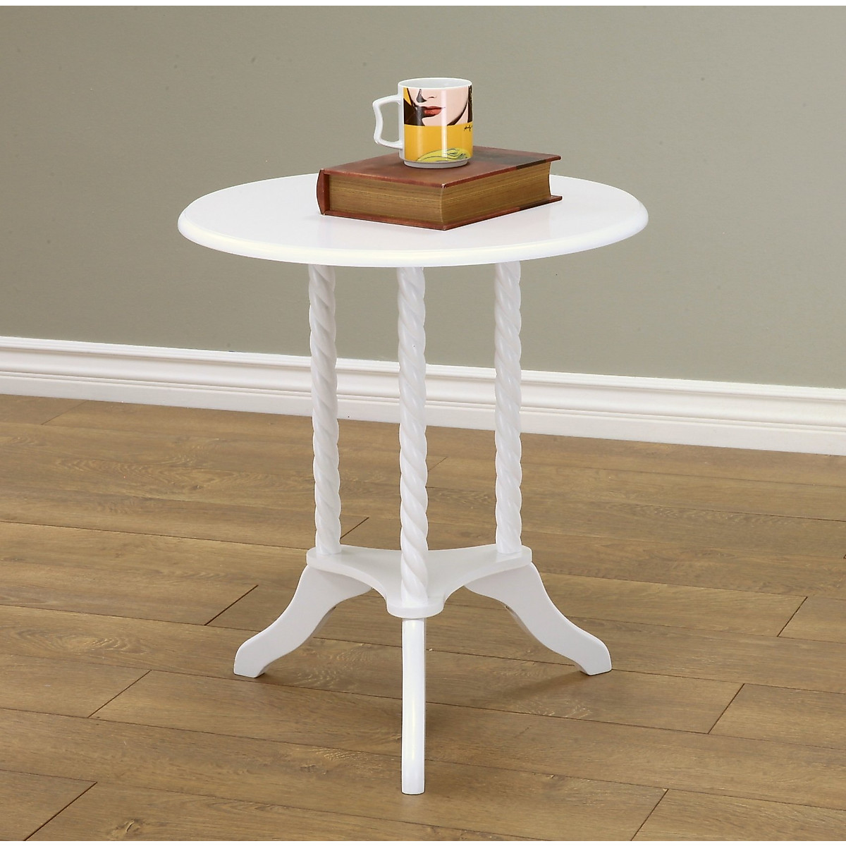 Frenchi Furniture Table, White, 18.91 in x 18.91 in x 22.97 in