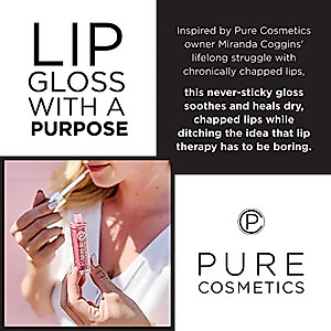 Pure Cosmetics Pure Illumination Lip Gloss - LED-lit Applicator w/Side Mirror - Non-Sticky, Moisturizing & Hydrating Lip Glosses - Soothes & Protects Dry Chapped Lips (Classy)