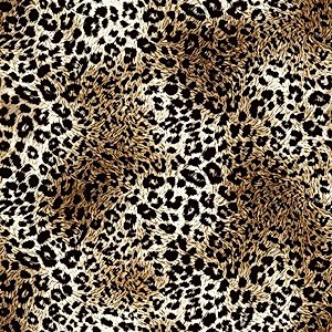 Texco Inc Poly Spandex Leopard/Animal Power Mesh Fabric/4-Way Stretch Knit Prints Athletic Wear Apparel Fabric, DIY Fabricc, Golden Brown Black 2 Yards