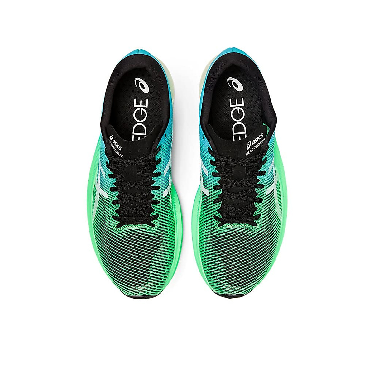 ASICS Unisex METASPEED Edge 2 Running Shoes, 9, Black/New Leaf