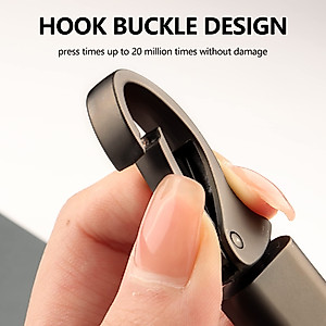 wedfish Minimalist Car Key Chain Clip for Men and Women,Heavy Duty Anti-Lost D-Ring&Woven Strap Stylish Design Fits All Car Keys