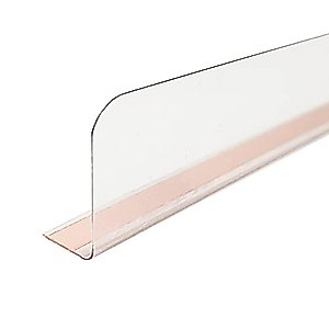 Shelf Divider Slim-Line Gondola Shelf Divider with Adhesive Base for Retail Shelving, 1" High by 17-1/2" Long