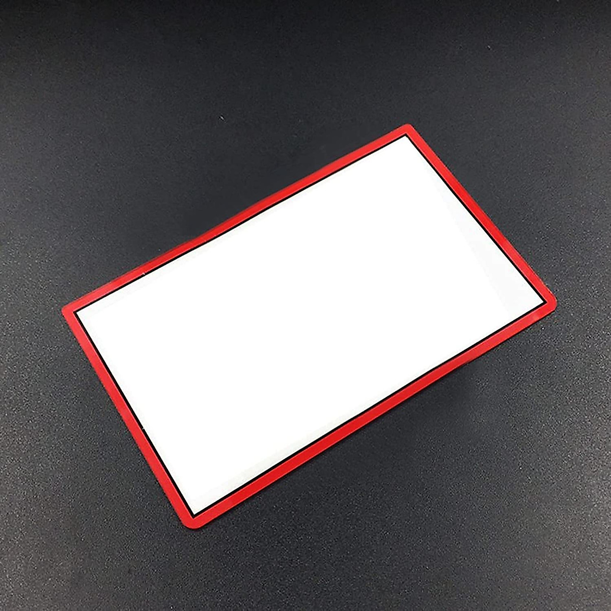 Glass Top Upper Screen Frame Lens Cover LCD Screen Protector with Adhesive for 3DS XL/New 3DS XL LLConsole(Red)