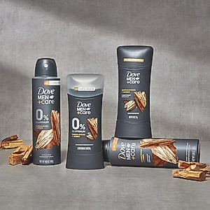 Dove Men+Care Antiperspirant Stick Sandalwood + Amber 4 Count 72H Protection with a Plant-Based Moisturizer 2.6 oz