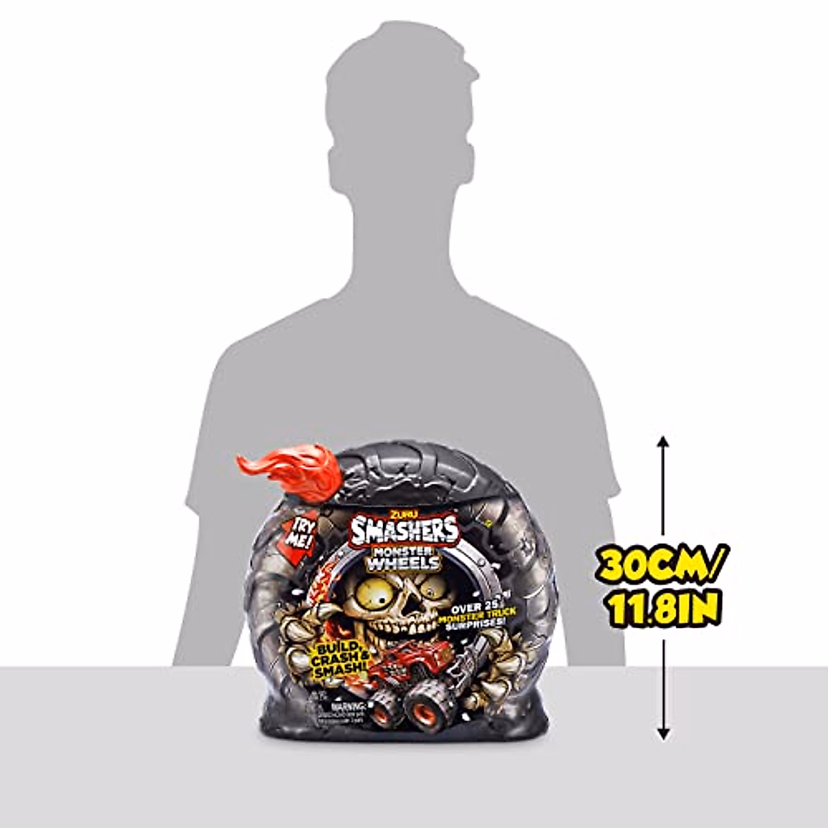 Smashers Monster Truck Surprise (Dino Truck) by ZURU Boys with 25 Surprises Collectible Monster Truck Surprise Smash Slime Sand Compounds Discovery