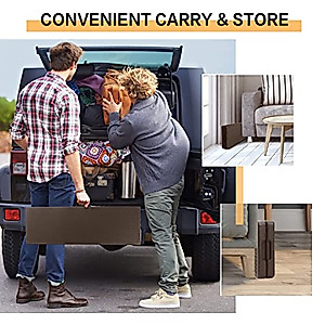 Todeco 2Pcs Folding Benches, 6 Ft Portable Foldable Bench Seat for Soccer Camping Picnic Party with Carrying Handle, Suit for Indoor & Outdoor, Brown Imitated Rattan