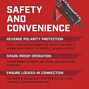 VoltForce 1A Battery Charger and Maintainer: Fully Automatic 6V and 12V Automotive Battery Charger for Cars, Motorcycle, ATVs, and More - Smart Battery Chargers VF-1006,1 AMP