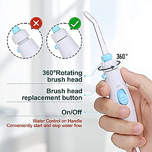 Water Flosser - Power Dental Water Flosser for Teeth & Braces Cleaning, Electric Oral Irrigator Water Flosser for Adults & Kids with 10 Pressures & 7 Tips, 600ml Water Dental Pick Flosser for Family