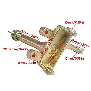 91.SCS 3 Stud Front Wheel Hub Steering Knuckle Spindle Kit for Go Kart ATV Quad 110cc 125cc