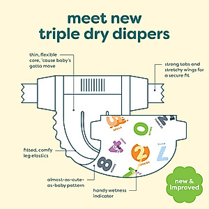 Babyganics Diapers, Size 4, 60 ct, Ultra Absorbent Diapers