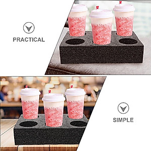GANAZONO 2pcs milk tea cup holder drink takeout holder couch cup holder tray beverage holder sofa cup holder couch disposable coffee cup Drink Carry Holder drinks pearl cotton kettle