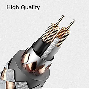 RCA to 1/4 Cable, 2 Pack 3 Feet Dual 1/4" 6.35mm TS Male to Dual RCA Stereo Interconnect Cable RFAdapter for Mixer, Audio, Amplifier, Microphone, and Camera, etc