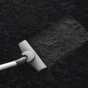 Sovolibee Ultra Soft Fluffy Area Rugs for Bedroom Living Room, Indoor Shaggy Non-Slip Floor Carpet for Room Girls Dorm Baby Nursery Play Mat- Modern Home Decor Rug 4 x 5.3 Feet Black